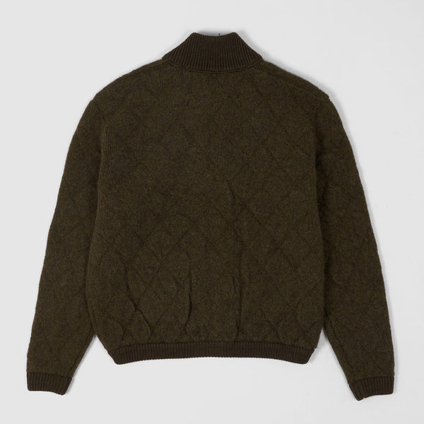 Rakki Quilted Baby Camel Blend Zip Cardigan Steve McQueen Jacket ...