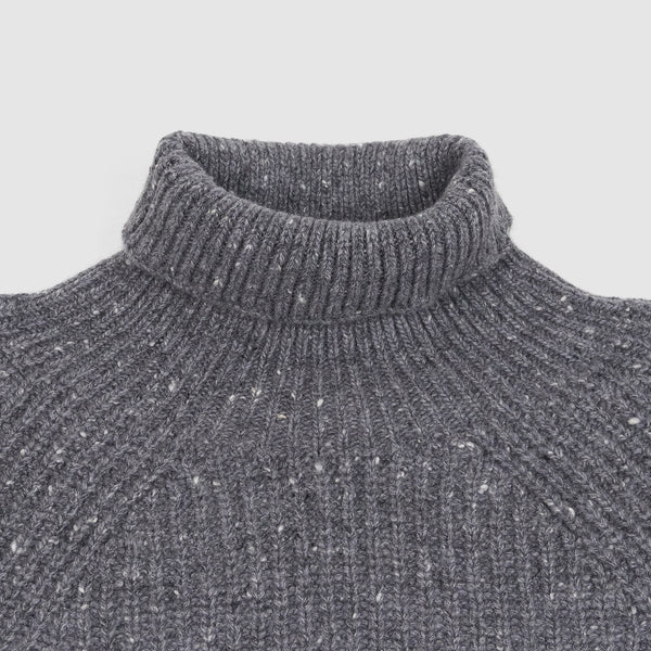 Inis Meáin Boat Builder Merino Cashmere Knitted Roll-Neck Jumper ...