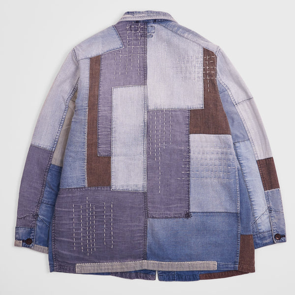 Blue Blue Japan Patchwork Coverall Jacket Yuki Fubuki - DeeCee style